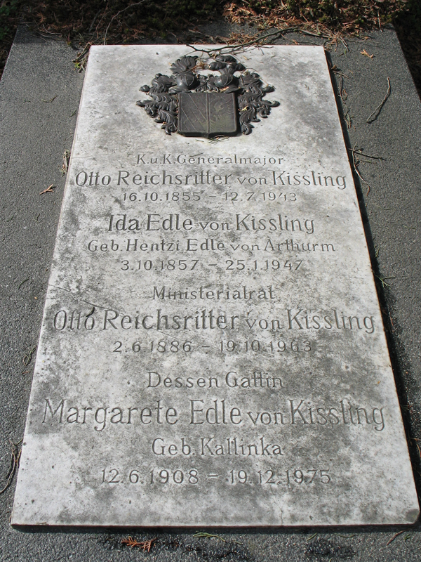 Grabsteine: Kissling: ADLER Heraldisch-Genealogische Gesellschaft, Wien