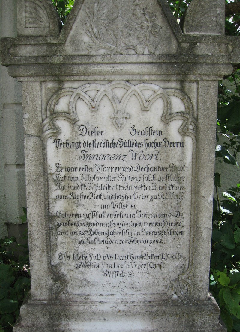 Grabsteine: Woerl: ADLER Heraldisch-Genealogische Gesellschaft, Wien